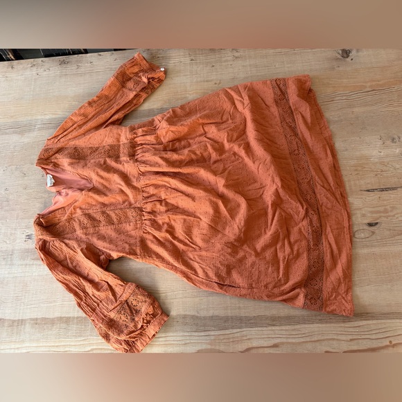 Roolee | Dresses | Roolee Terracotta Dress With Lace Accents | Poshmark